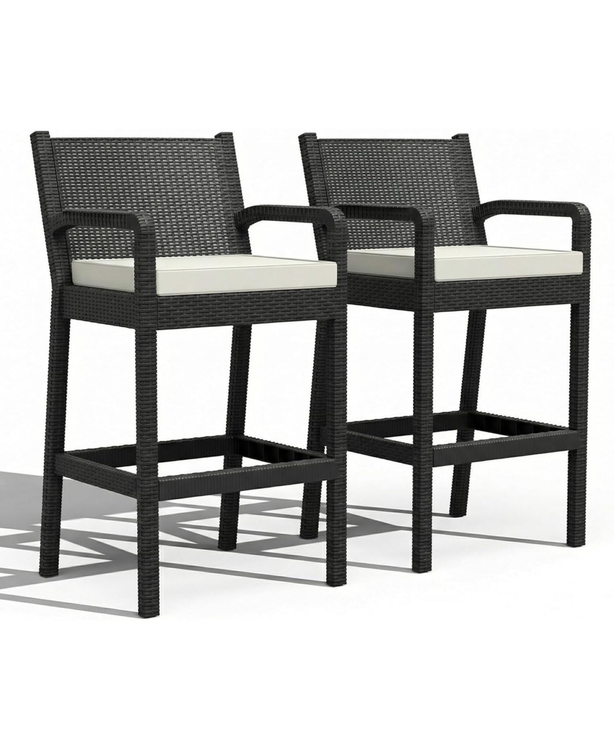 Click here for gaomon Outdoor Wicker Bar Stools Set of 2  30 Inch... prices