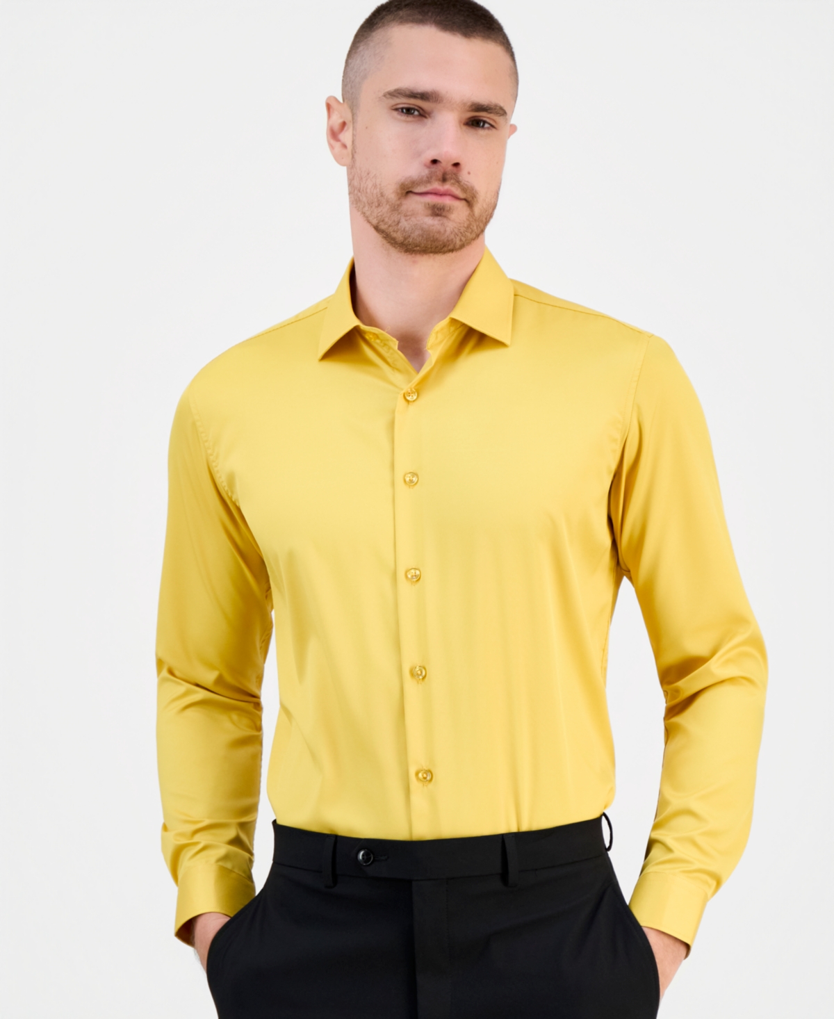 Click here for Suslo Couture Mens Slim-Fit Solid Four-Way Stretch... prices