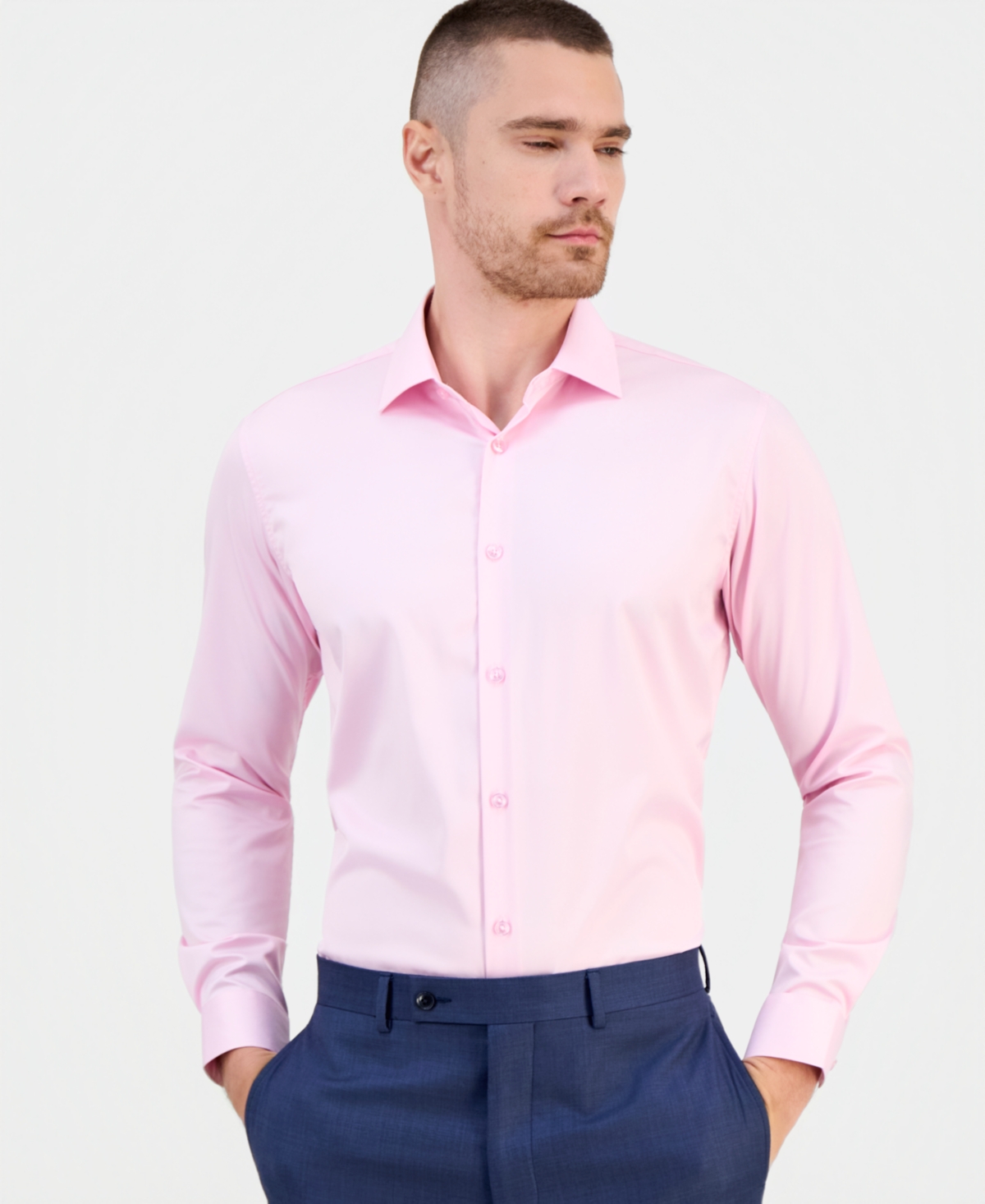 Click here for Suslo Couture Mens Slim-Fit Solid Four-Way Stretch... prices