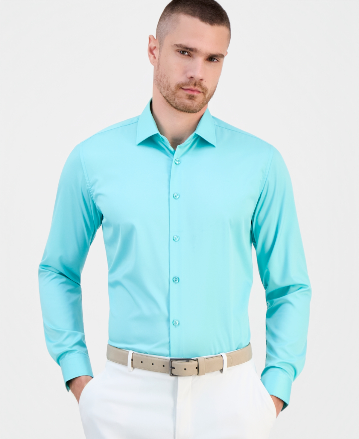 Click here for Suslo Couture Mens Slim-Fit Solid Four-Way Stretch... prices