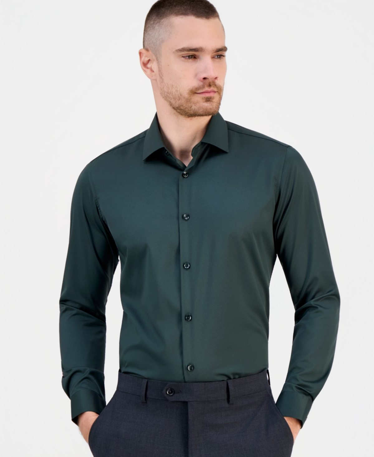 Click here for Suslo Couture Mens Slim-Fit Solid Four-Way Stretch... prices