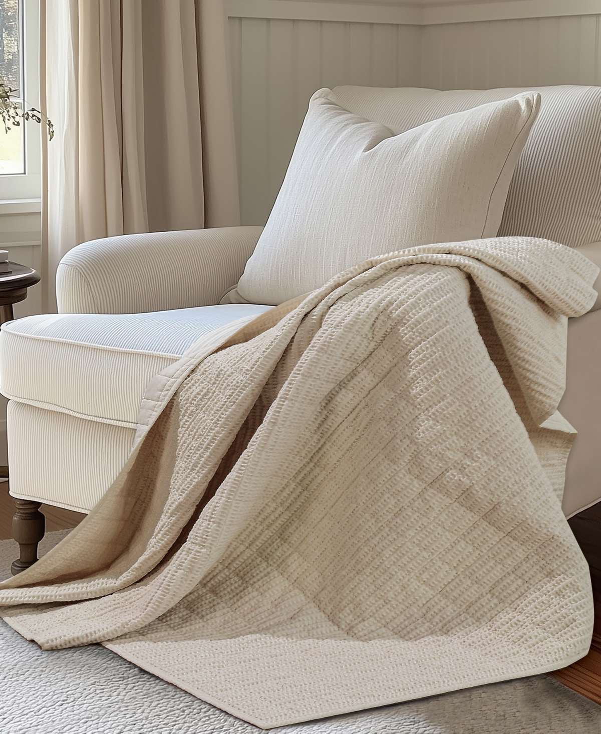 Click here for Levtex Cloud Waffle Textured Quilted Throw  50 x 6... prices