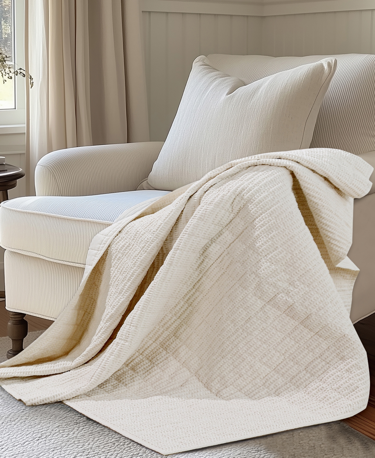 Click here for Levtex Cloud Waffle Textured Quilted Throw  50 x 6... prices