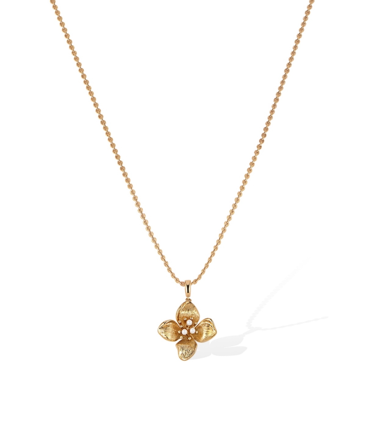 Click here for Rc Retro Chic Iris Blossom Pendant Neckalce - Gold prices