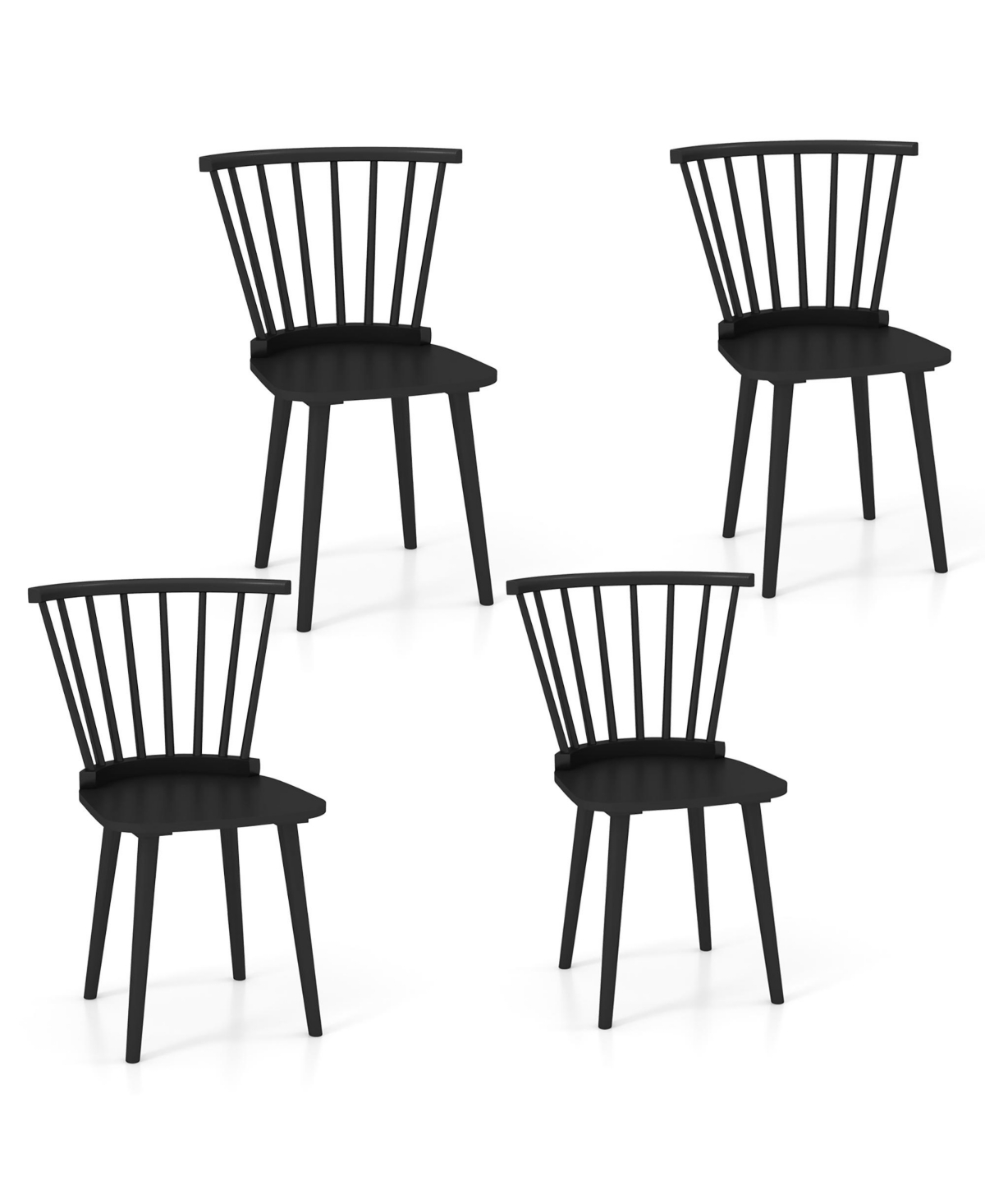 Click here for Gymax 4 Pcs Dining Chair Windsor High Spindle Back... prices