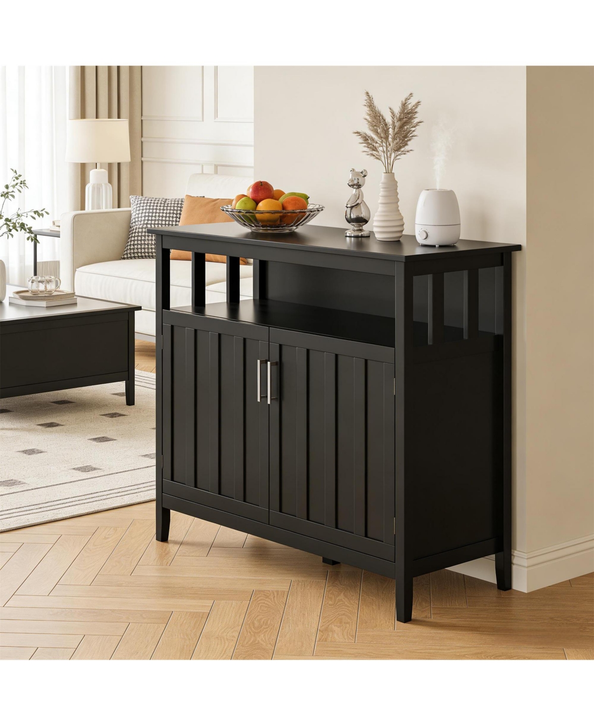 Click here for Clihome Buffet Storage Cabinet with Open Shelf Mul... prices
