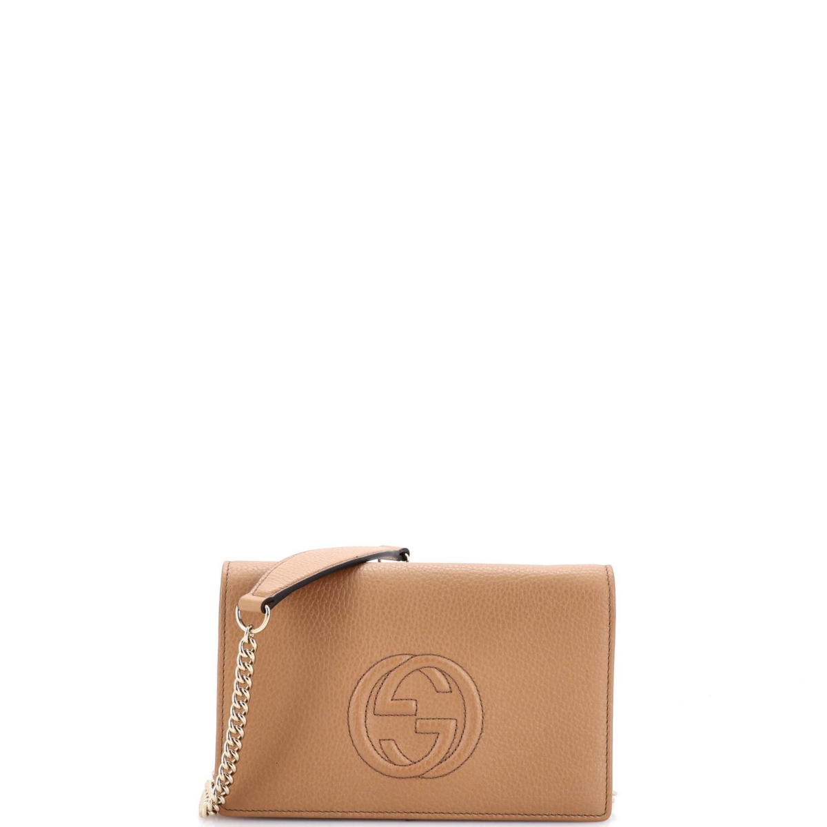 Click here for Pre-Owned Gucci Soho Wallet on Chain Leather - Nat... prices