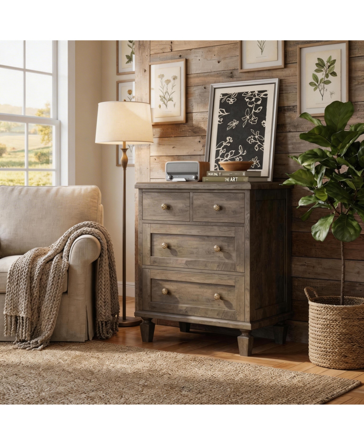 Click here for Homfan 4 Drawer Dresser for Bedroom  Vintage Dress... prices