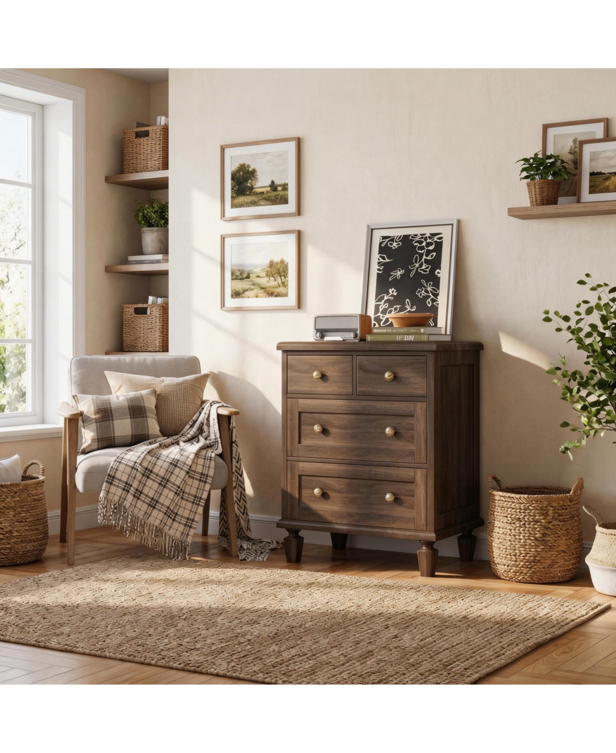 Click here for Homfan 4 Drawer Dresser for Bedroom  Vintage Dress... prices