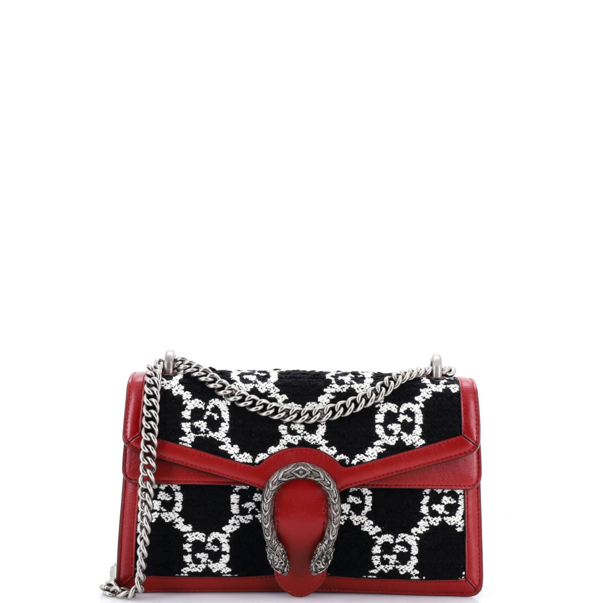 Click here for Pre-Owned Gucci Small Dionysus Bag Gg Tweed - Red prices