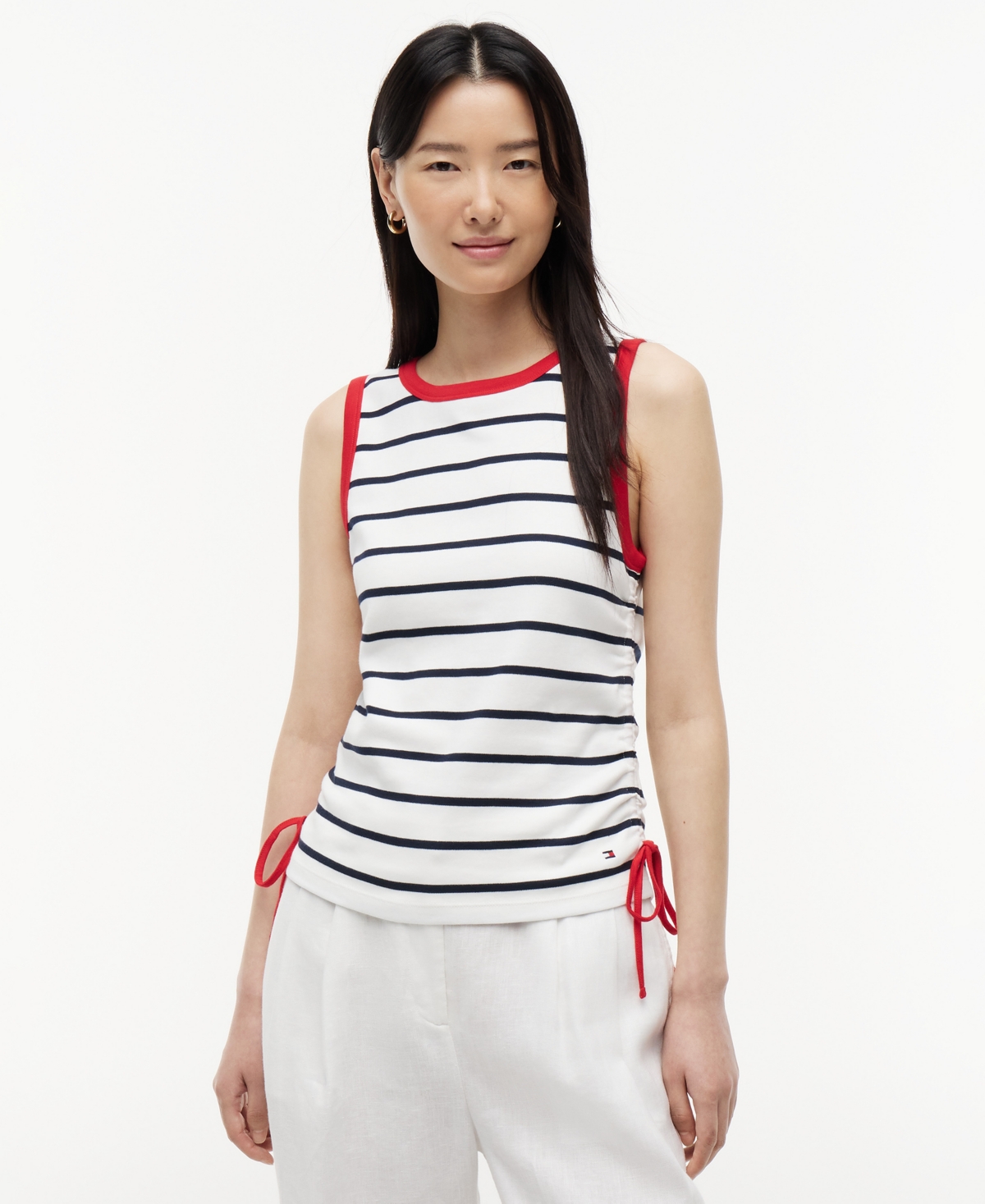 Click here for Tommy Hilfiger Womens Tie-Detail Sleeveless Cotton... prices