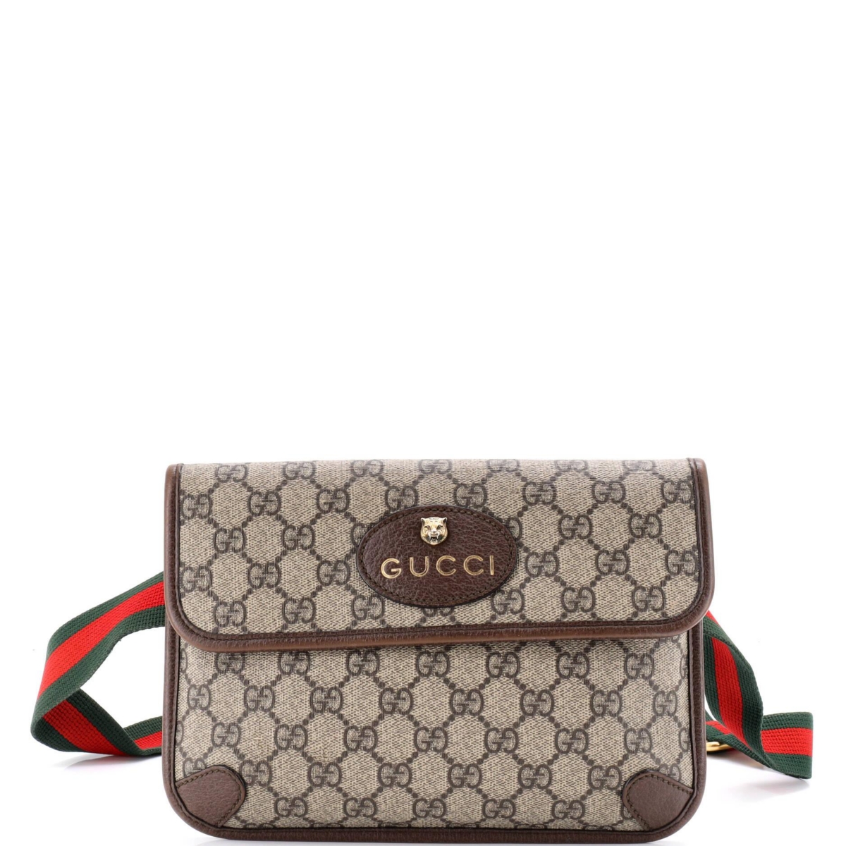 Click here for Pre-Owned Gucci Neo Vintage Flap Belt Bag Gg Coate... prices
