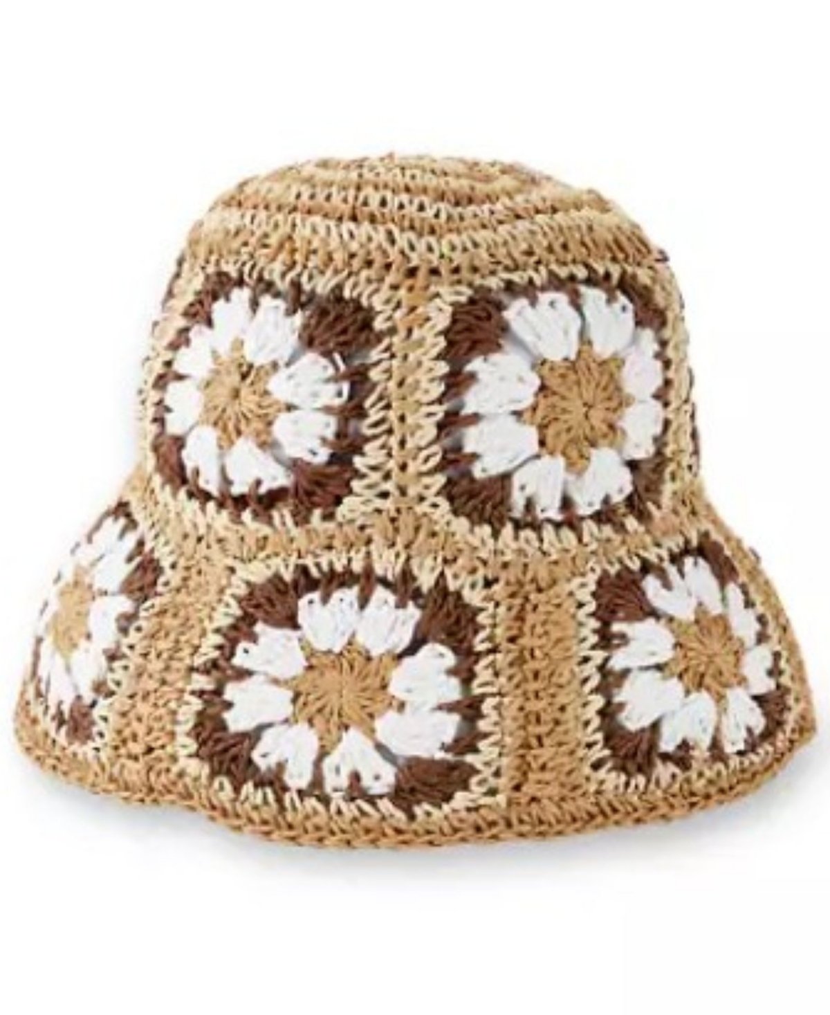 Click here for Steve Madden Bright Nomad Straw Bucket Hat - Tan/B... prices