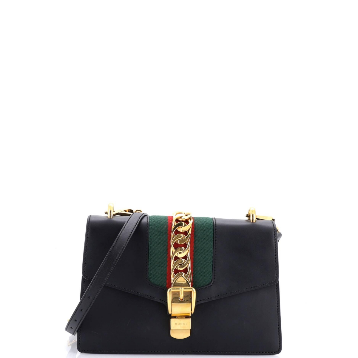 Click here for Pre-Owned Gucci Small Sylvie Shoulder Bag Leather... prices