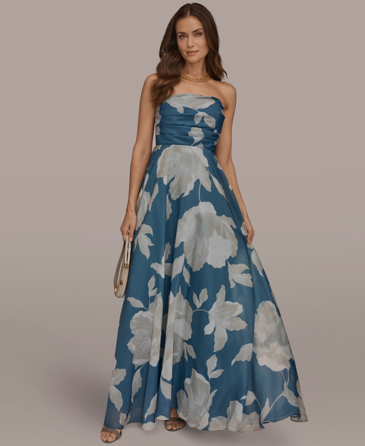 Click here for Donna Karan New York Womens Strapless Floral Organ... prices