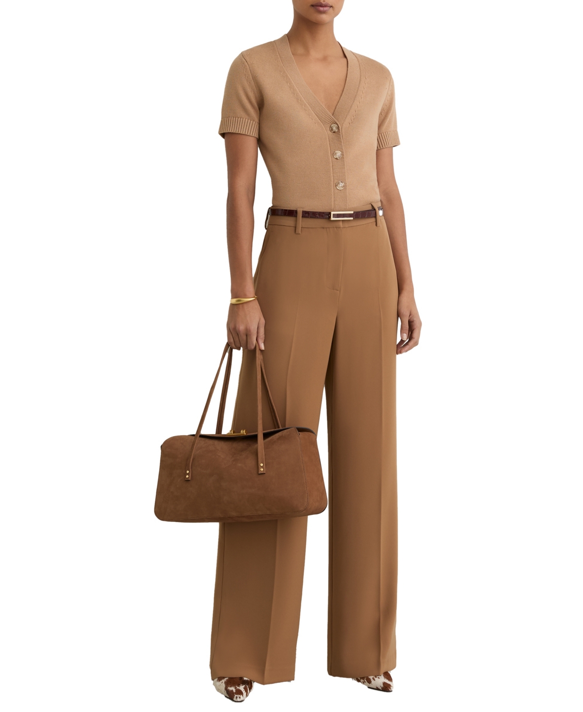 Click here for Reiss Womens V-Neck Short-Sleeve Cardigan Sweater... prices