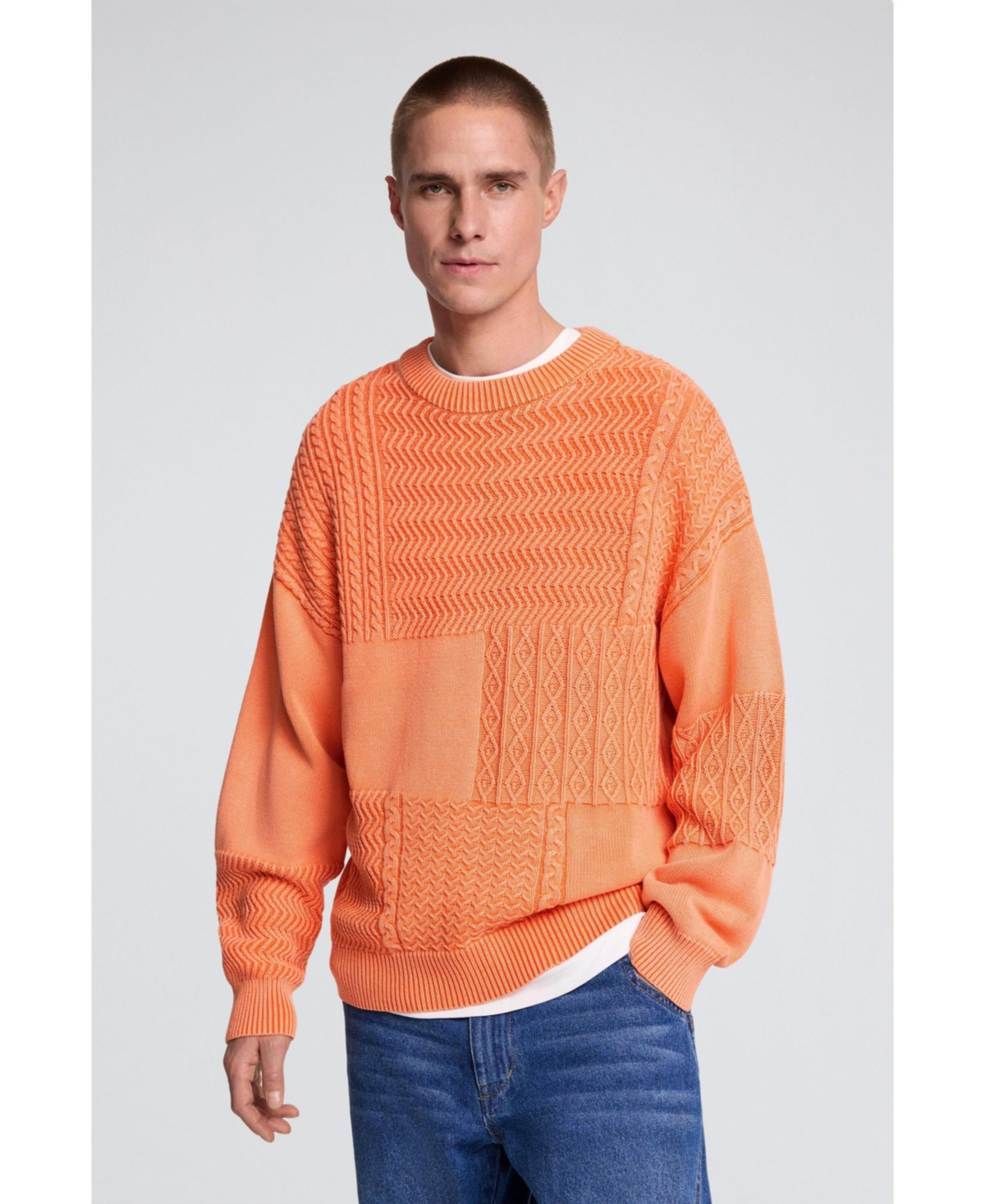 Click here for Desigual Mens Plain knit sweater - Light/Pastel Or... prices