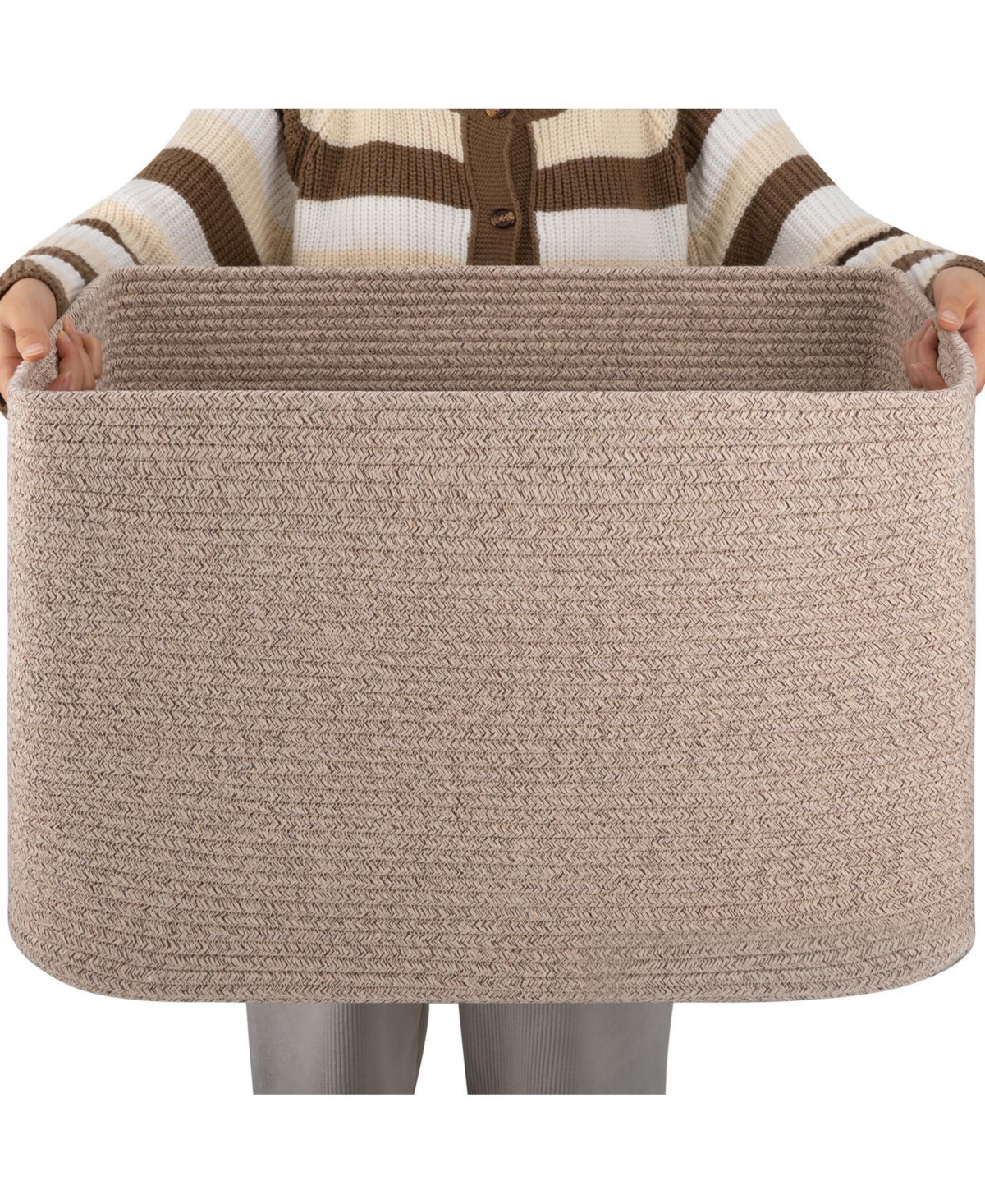 Click here for Gnuadz Large Woven Cotton Rope Storage Basket with... prices