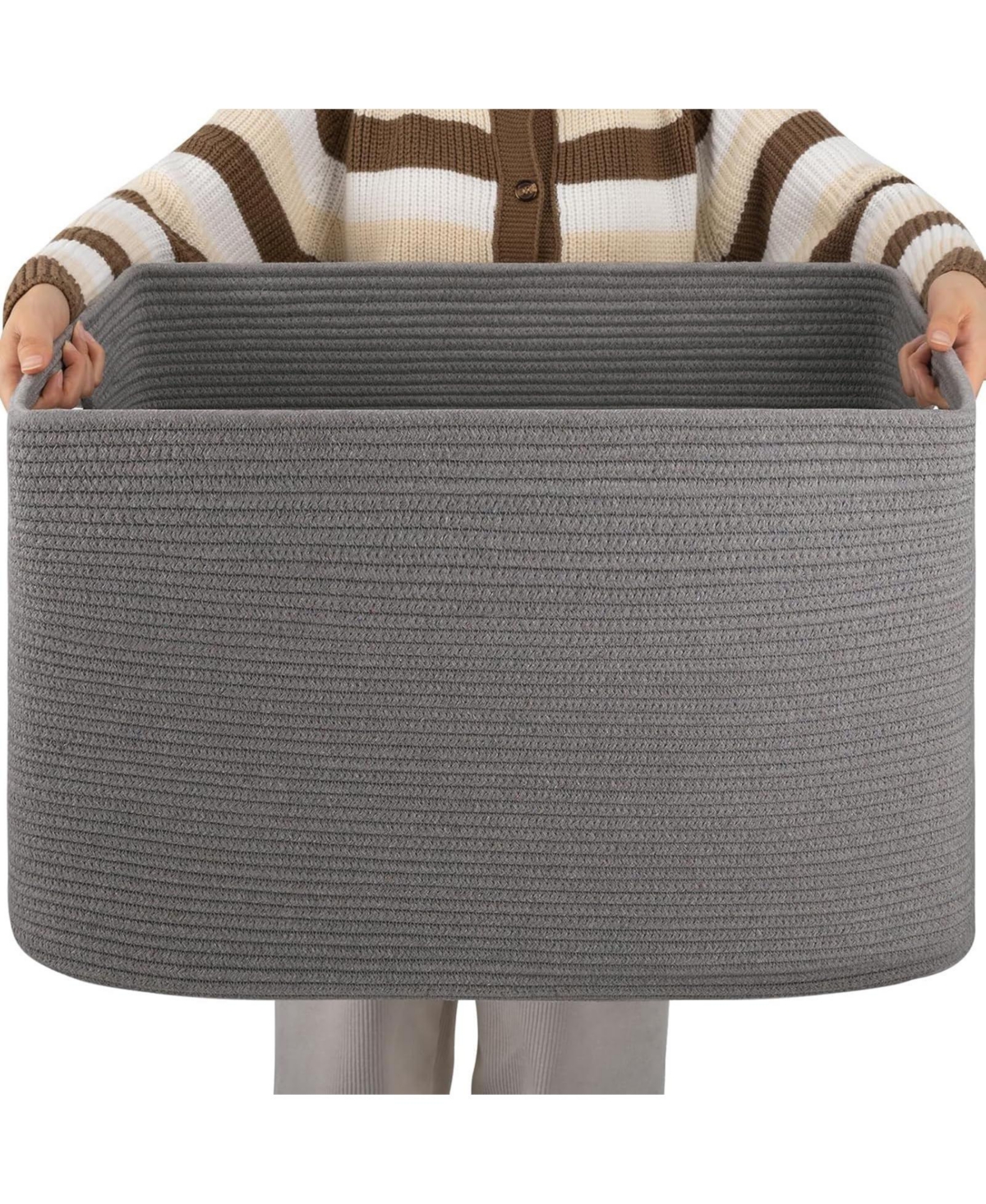 Click here for Gnuadz Large Woven Cotton Rope Storage Basket with... prices
