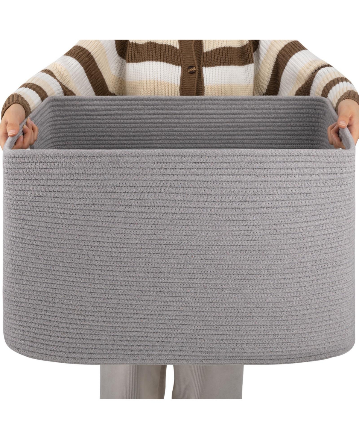 Click here for Gnuadz Large Woven Cotton Rope Storage Basket with... prices