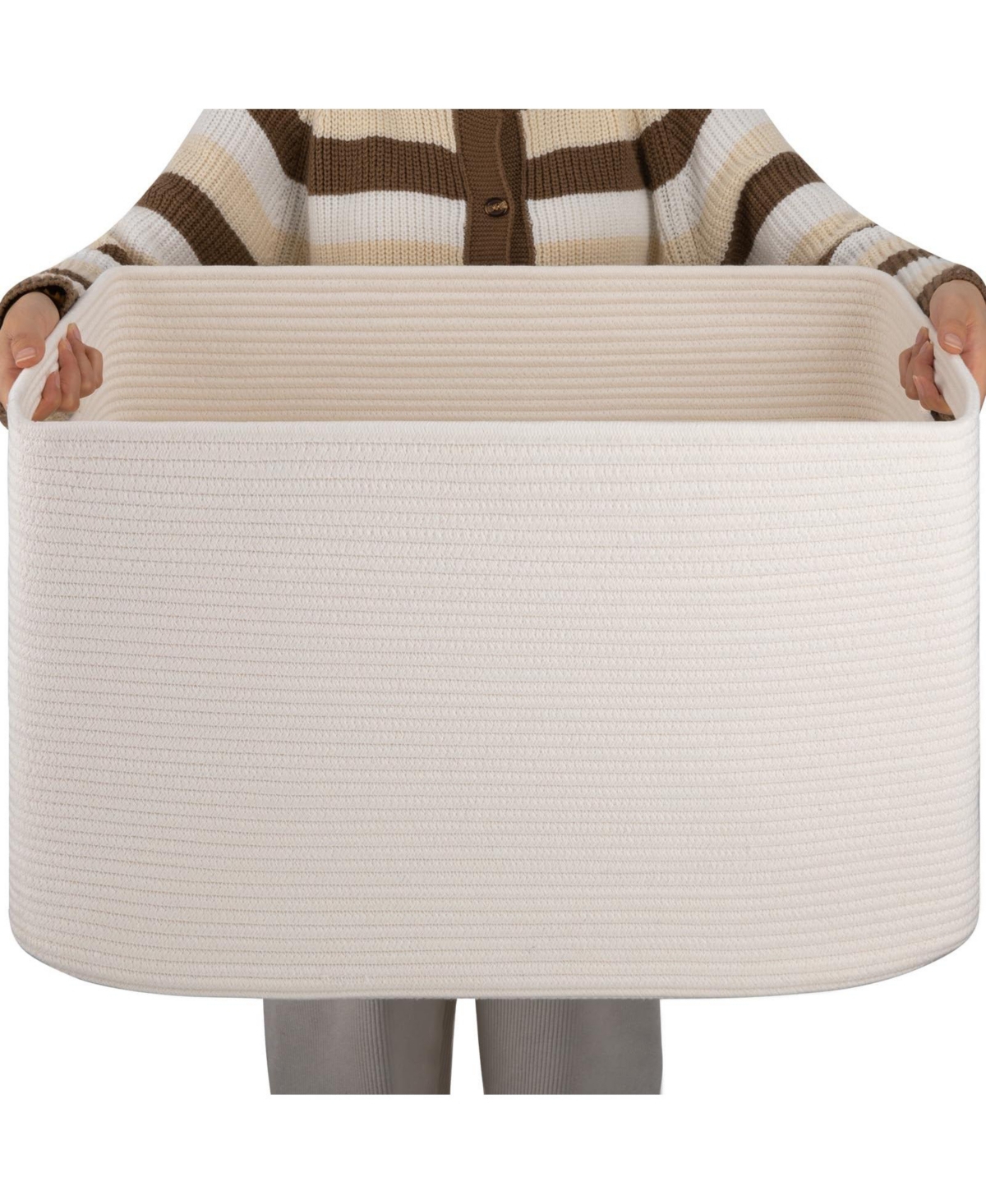 Click here for Gnuadz Large Woven Cotton Rope Storage Basket with... prices