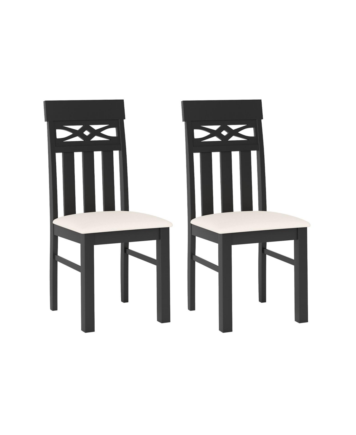 Click here for Slickblue Dining Chairs Set of 2 Rubber Wood Frame... prices
