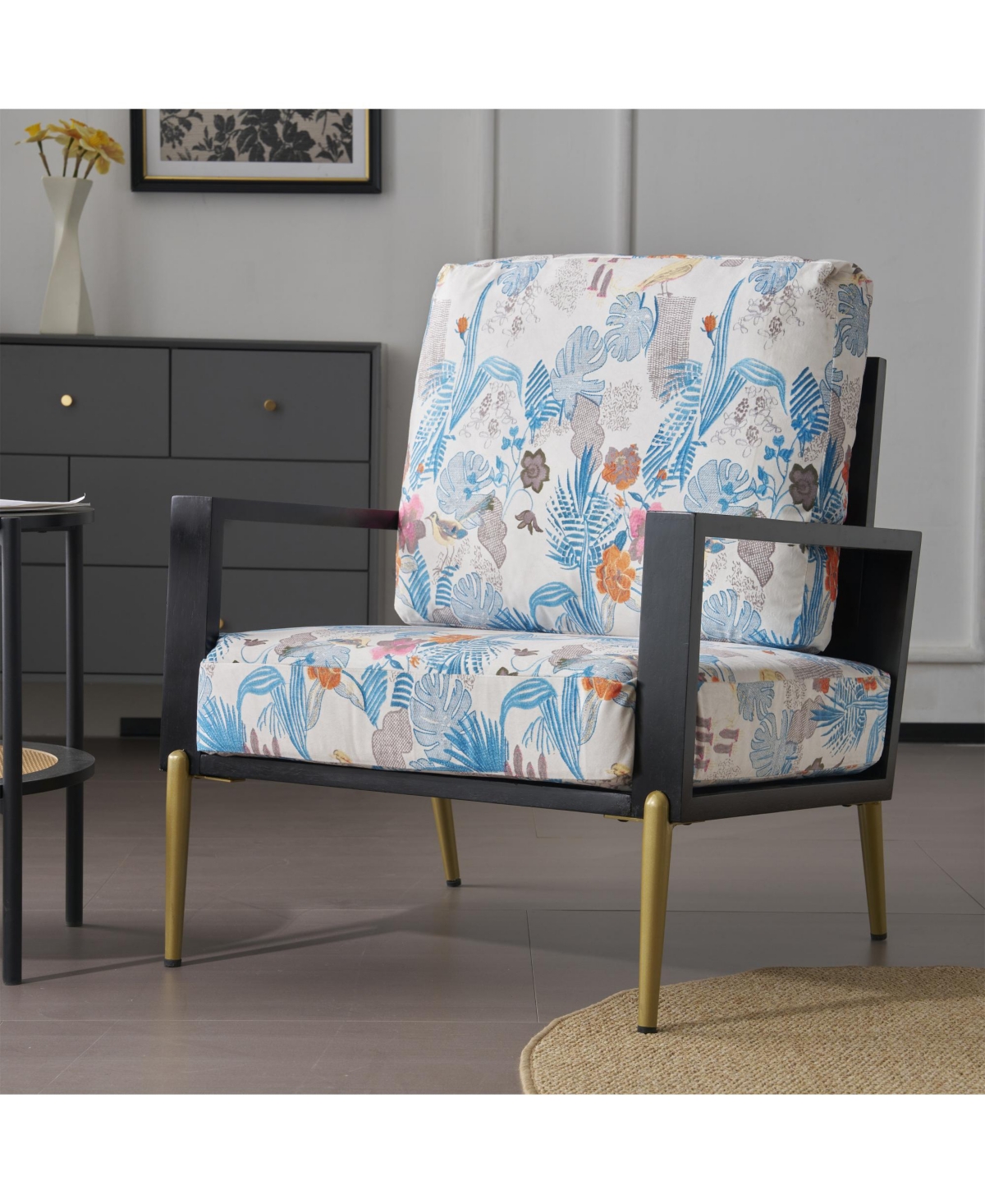 Click here for Rainsken Velvet Upholstered Armchair  Accent Chair... prices