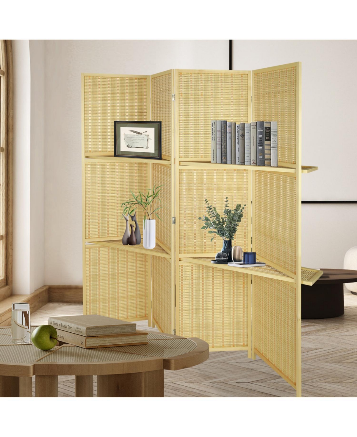 Click here for Rainsken 4 Panel Bamboo Room Divider  Lightweight... prices