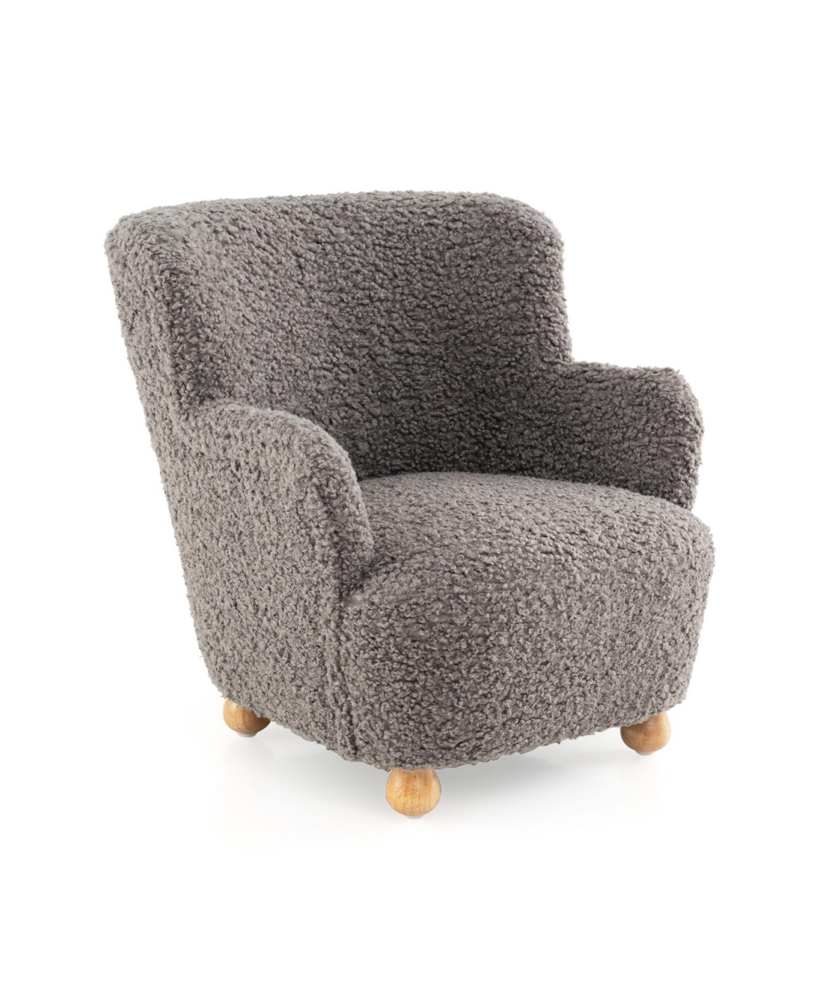 Click here for Slickblue Kids Sherpa Armchair Sofa with Wooden Le... prices