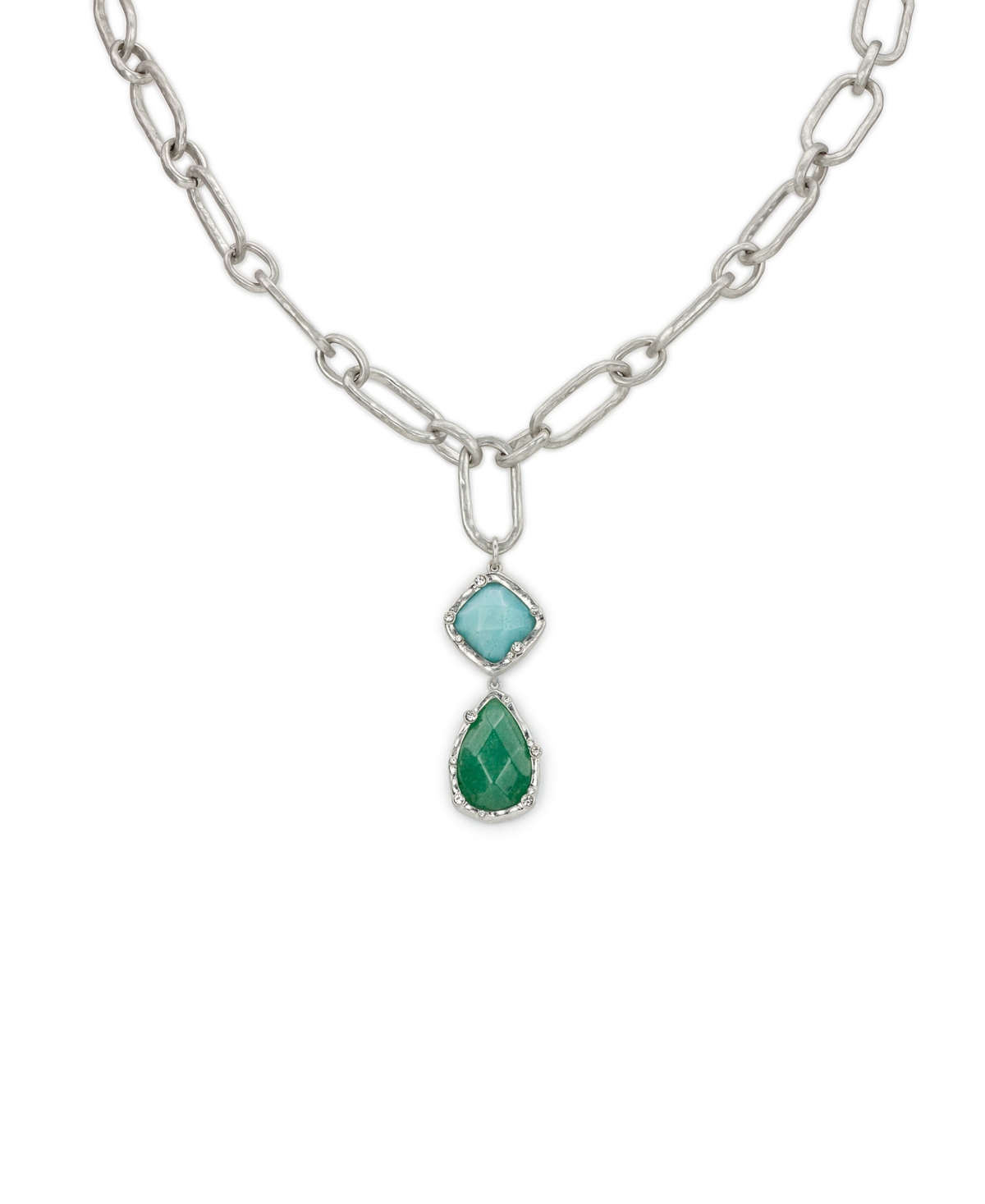 Click here for Patricia Nash Rhodium-Plated Double Drop Necklace... prices