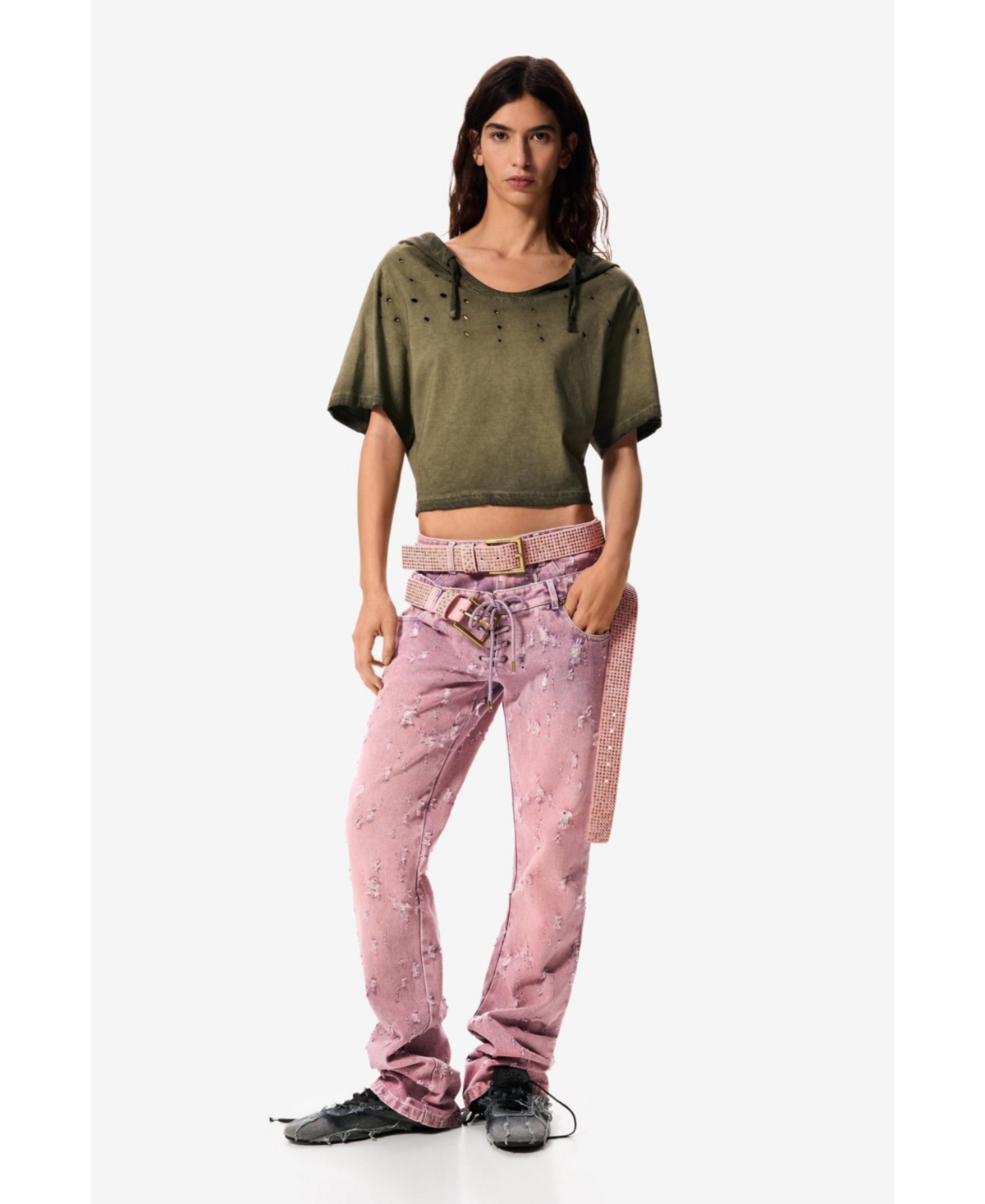 Click here for Desigual Womens Jeans Masha Popova - Pink prices