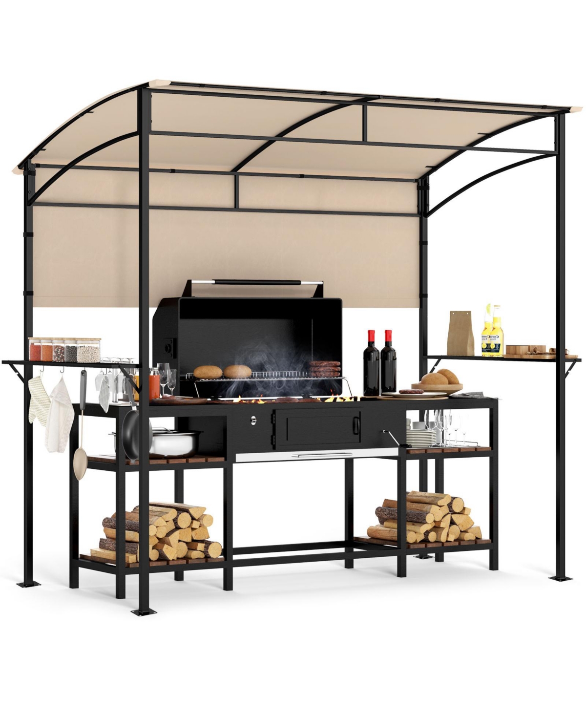 Click here for Gymax 7.8 x 4.4 Ft Grill Gazebo Outdoor Patio Bbq... prices