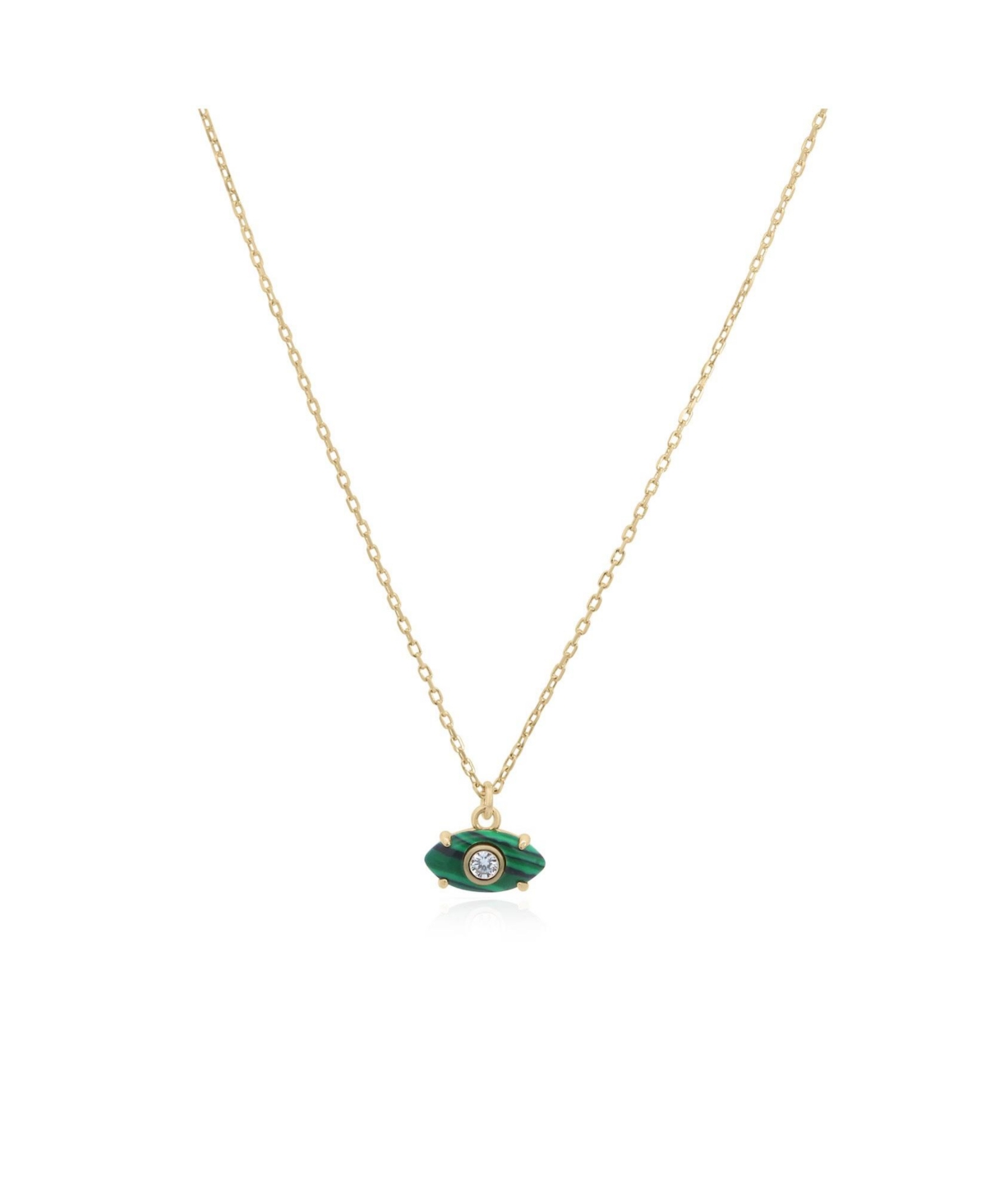 Click here for The Lovery Malachite Evil Eye Necklace 14K - Malac... prices