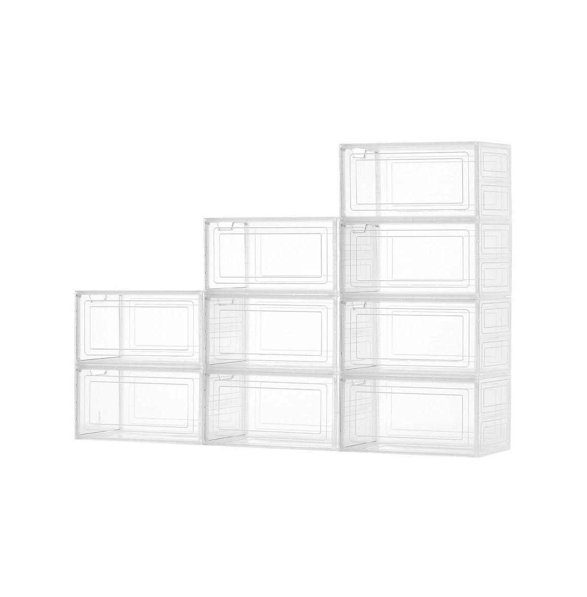 Click here for Sugift Shoe Storage Boxes 9 Pack Clear Stackable S... prices