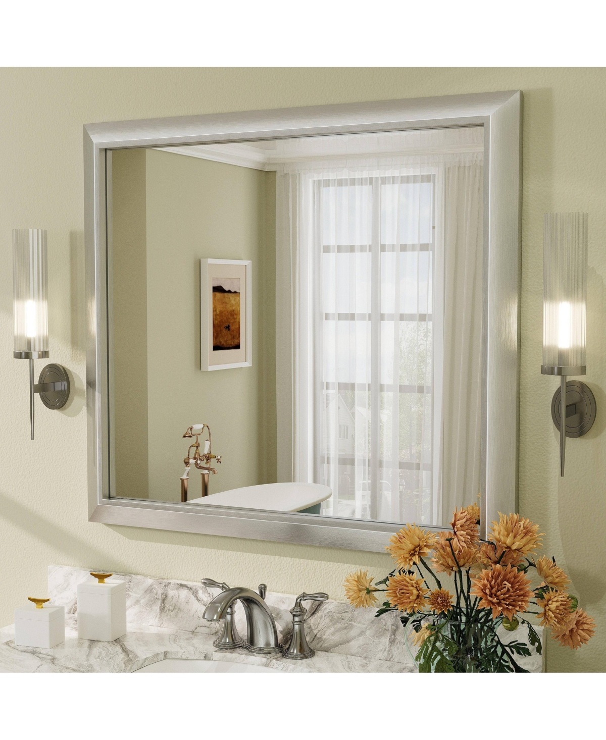 Click here for Apmir 36 x 40 Inch Thick Metal Framed Wall Mirrors... prices