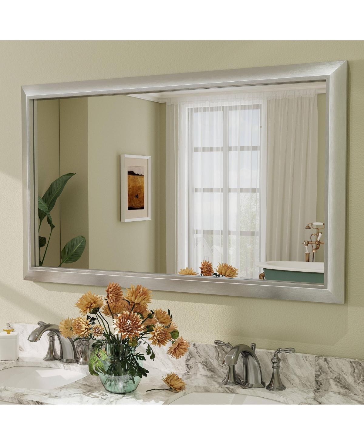 Click here for Apmir 50 x 30 Inch Thick Metal Framed Wall Mirrors... prices