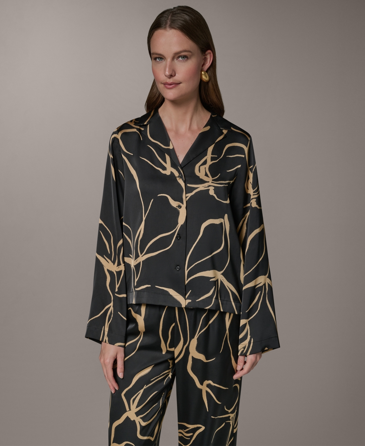 Click here for Donna Karan New York Petite Long-Sleeve Collared N... prices