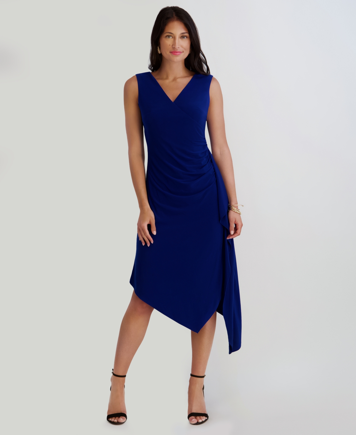 Click here for kensie Womens Asymmetrical Midi Dress - Cobalt prices