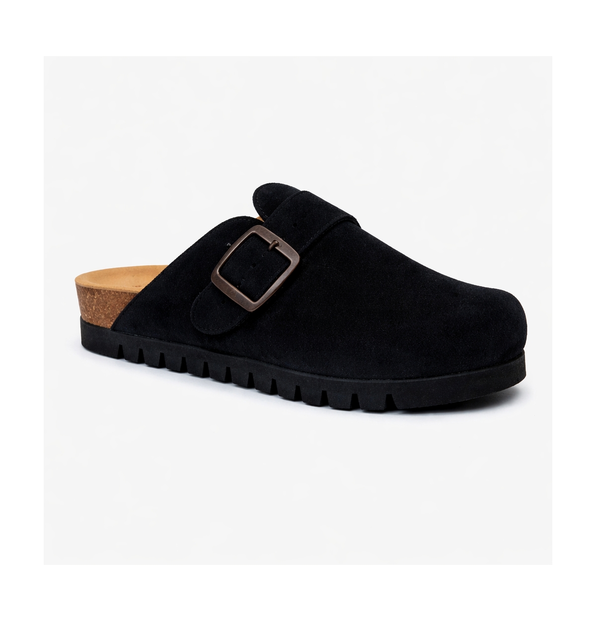 Click here for Plakton Womens Clog in Suede Bell - Black prices