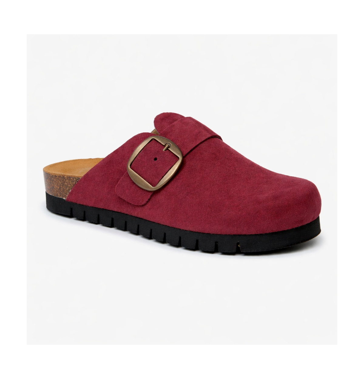 Click here for Plakton Womens Clog in Suede Bell - Garnet prices