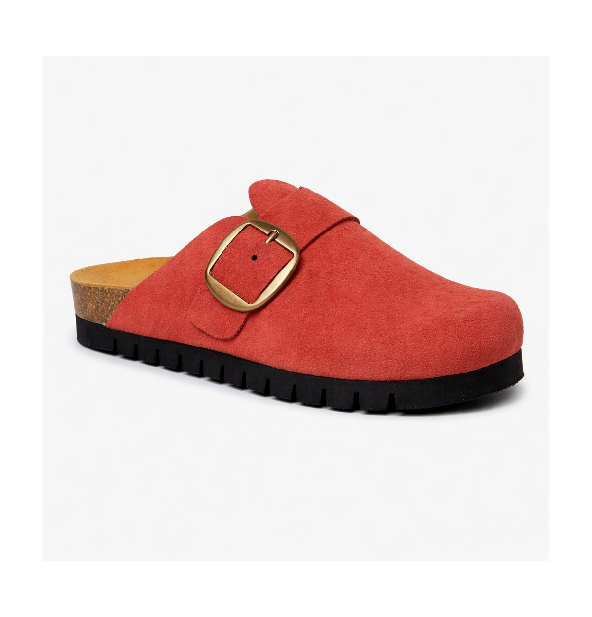 Click here for Plakton Womens Clog in Suede Bell - Terracota prices