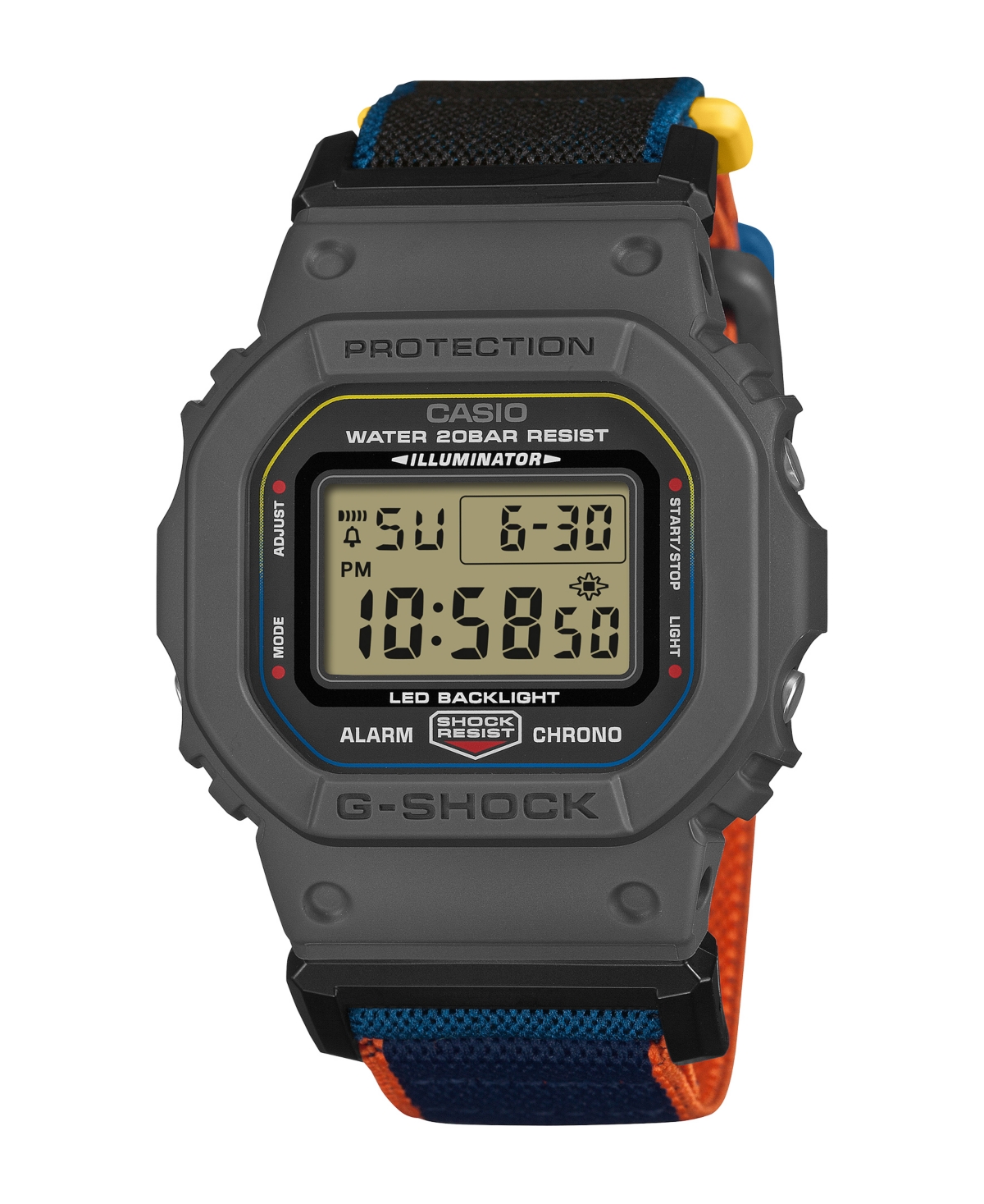 Click here for G-Shock Mens Japanese Quartz Digital Black and Ora... prices