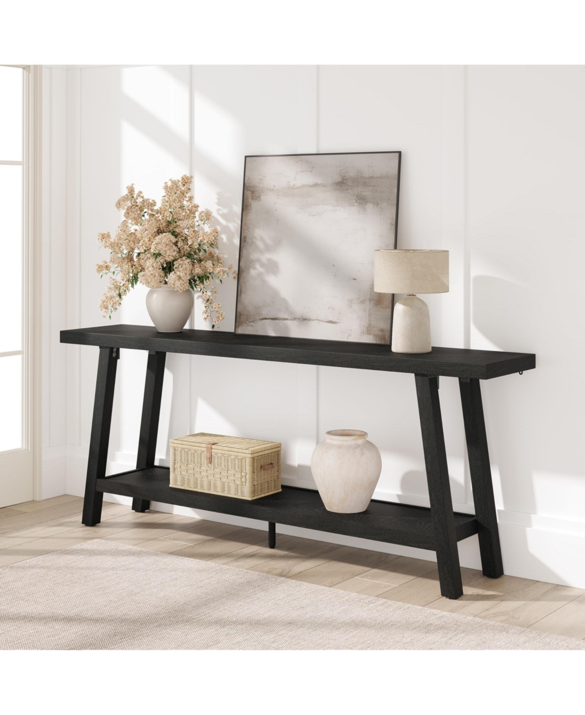 Click here for gaomon 70.8 Extra Long Console Table  2 Tier Narro... prices