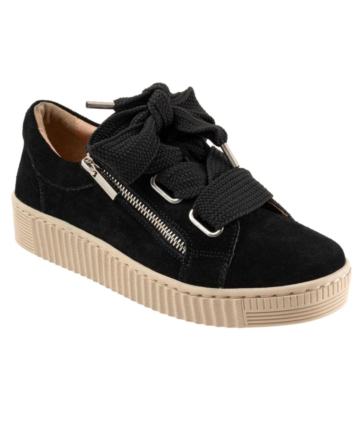 Click here for Eos Footwear Womens Jovi Sneaker - Black suede prices