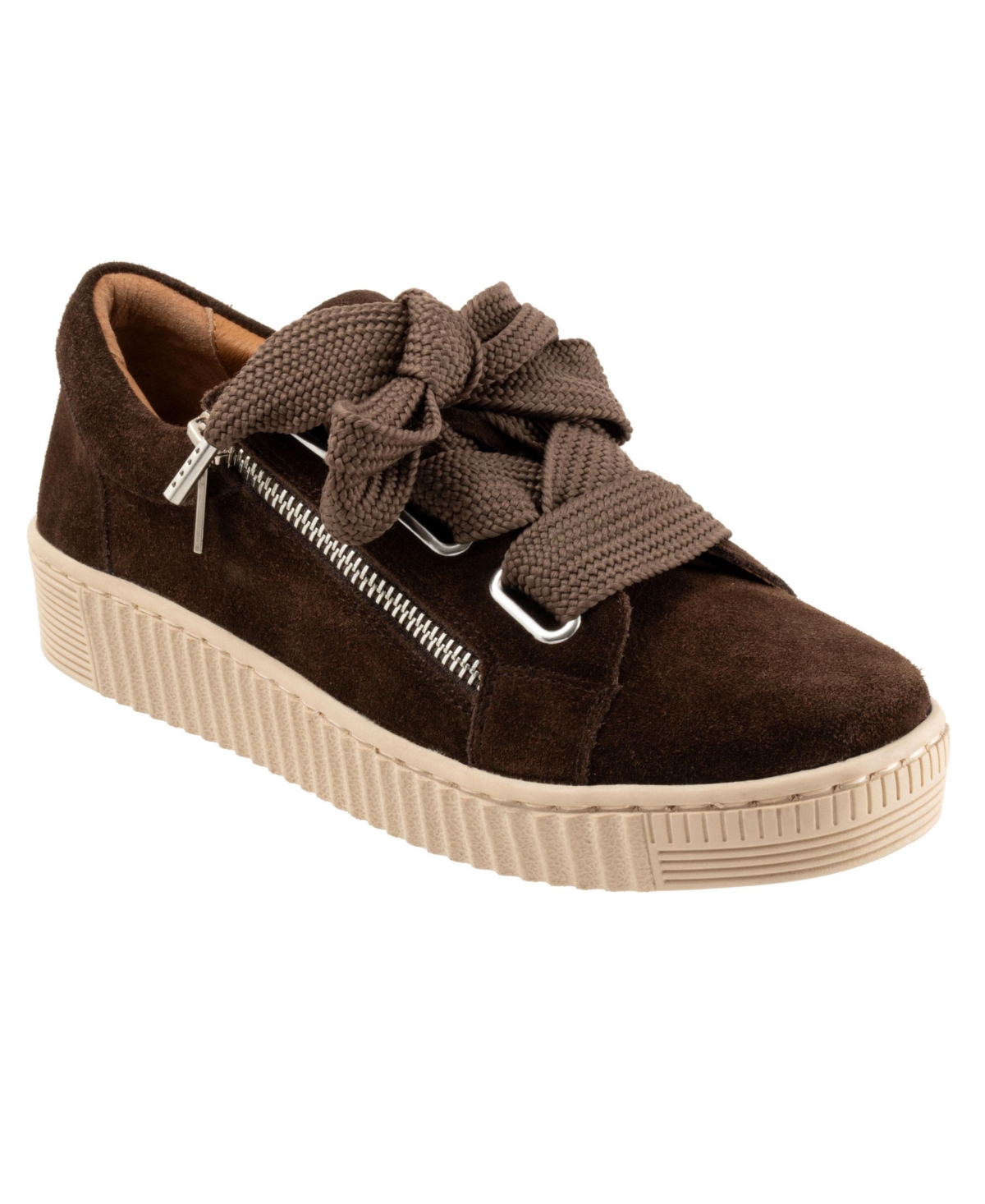 Click here for Eos Footwear Womens Jovi Sneaker - Chestnut suede prices