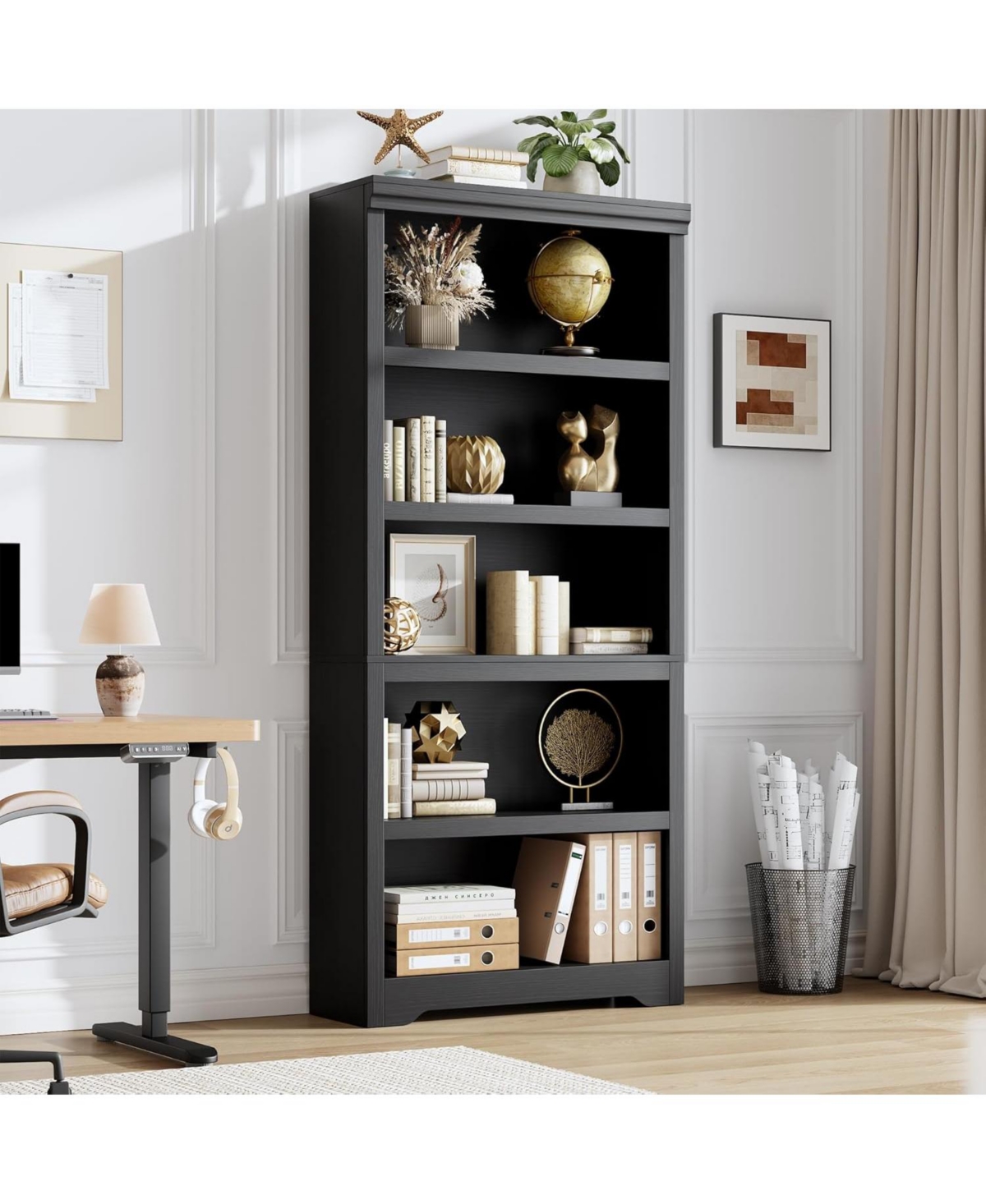 Click here for gaomon 75 Tall Farmhouse Bookshelf  5 Tier Open Bo... prices