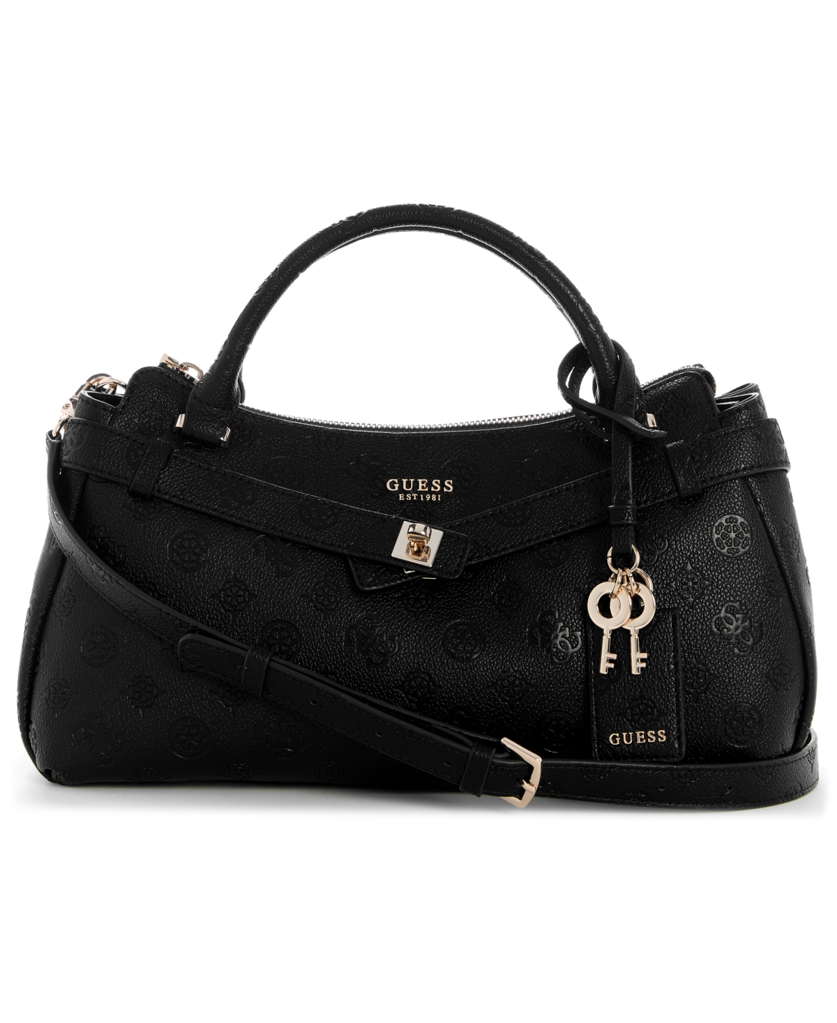 Click here for Ella Logo Gf Satchel - Black prices