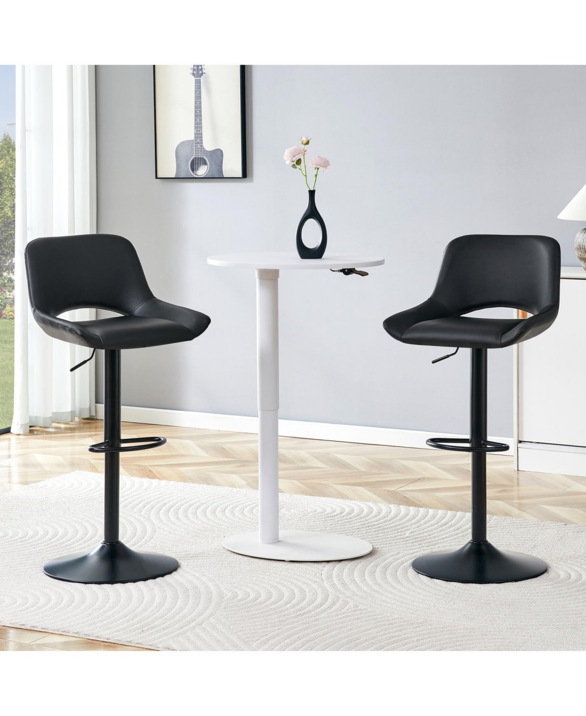 Click here for Rainsken Swivel Bar Stools Set of 2  with Linen Fa... prices