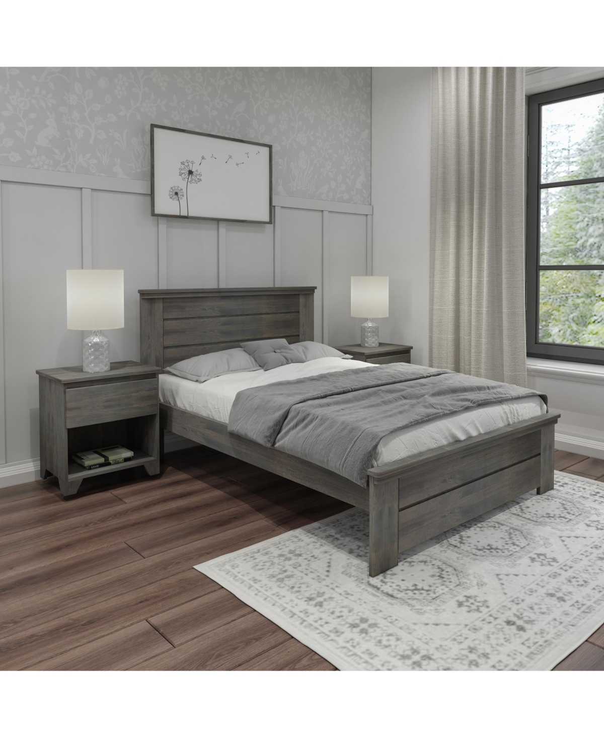 Click here for Max & Lily Full Bed Frame with Panel Headboard  Mo... prices