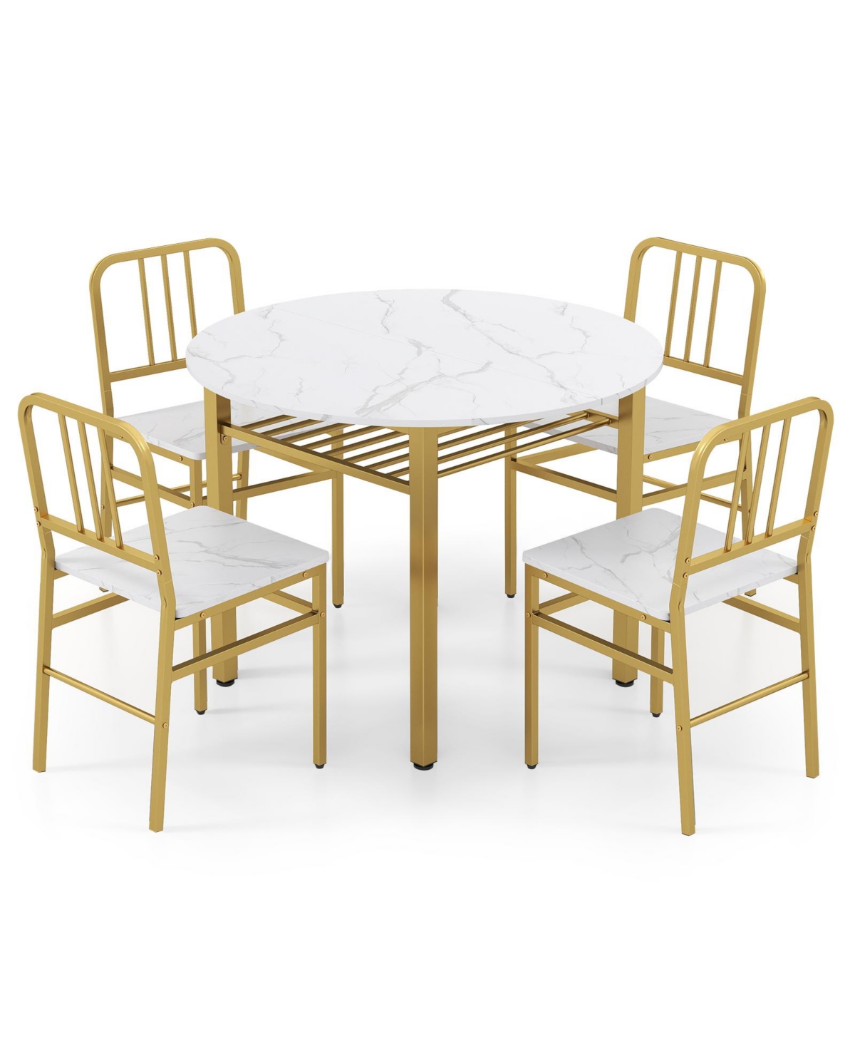 Click here for Slickblue Modern 5 Piece Round Dining Table Set wi... prices